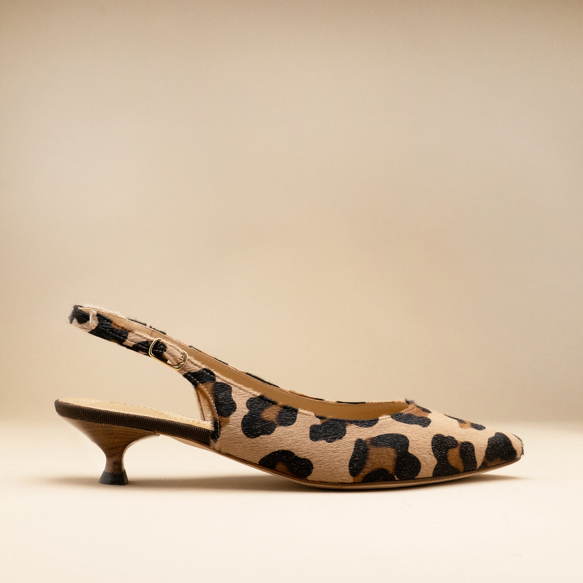 slingback cuir imprimé leopard fabriquée en Italie – Mon Soulier